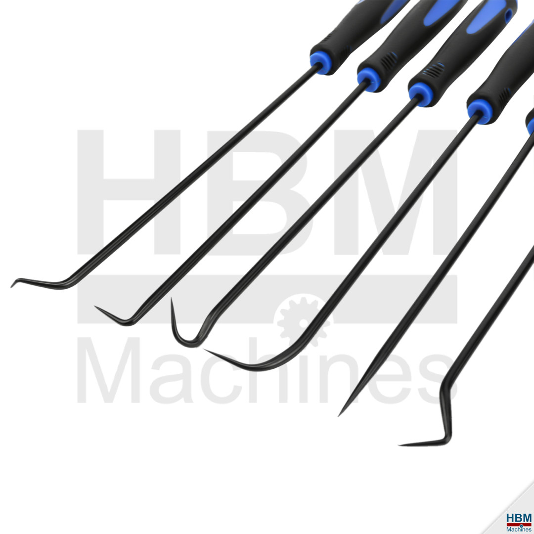 HBM 6 Delige Extra lange pick en hakenset 250 mm | HBM Machines