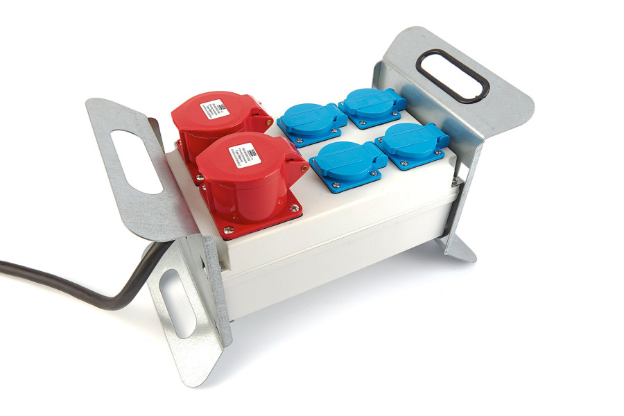 HBM 2 x 400 Volt en 4 x 230 Volt verdeelblok - randaarde