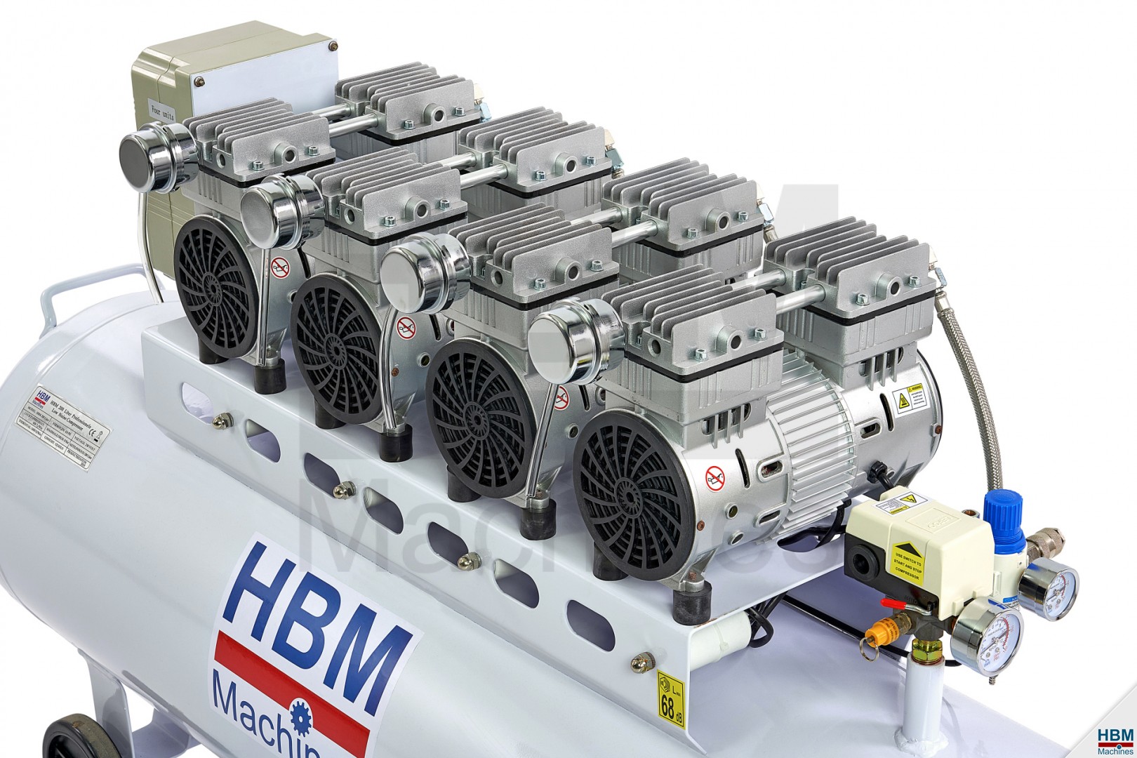HBM 200 Liter Professionele Low Noise Compressor | HBM Machines