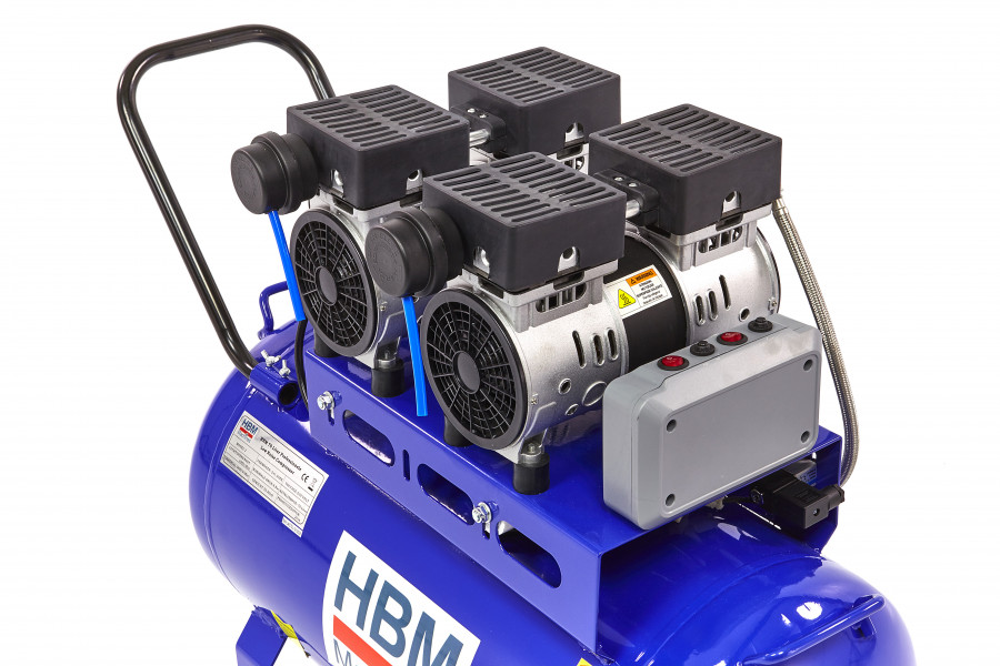 HBM 70 Liter Professionele Low Noise Compressor Model 2 | HBM Machines