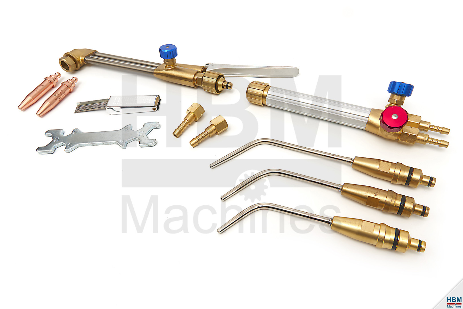 HBM gecombineerde lasbrander en snijbranderset 11-delig | HBM Machines