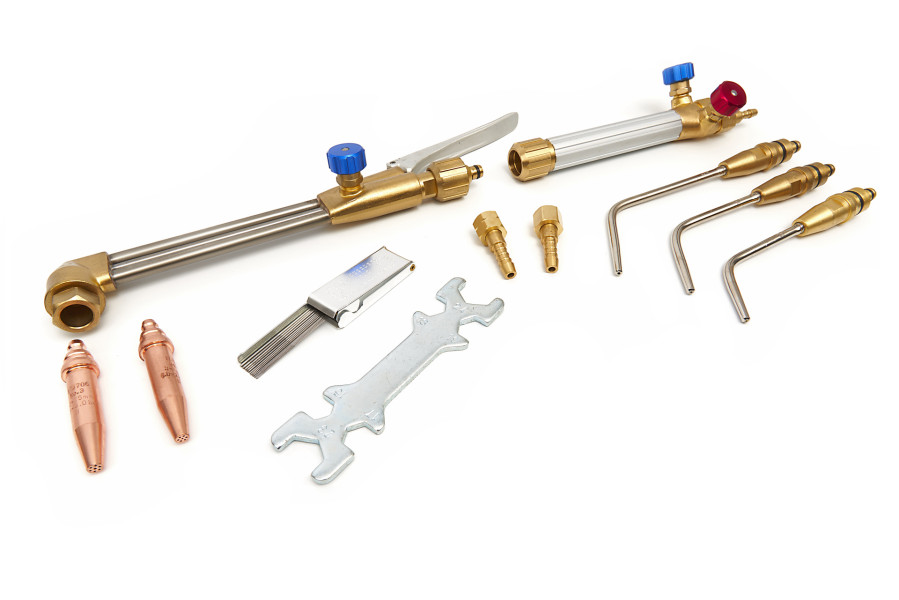 HBM gecombineerde lasbrander en snijbranderset 11-delig | HBM Machines