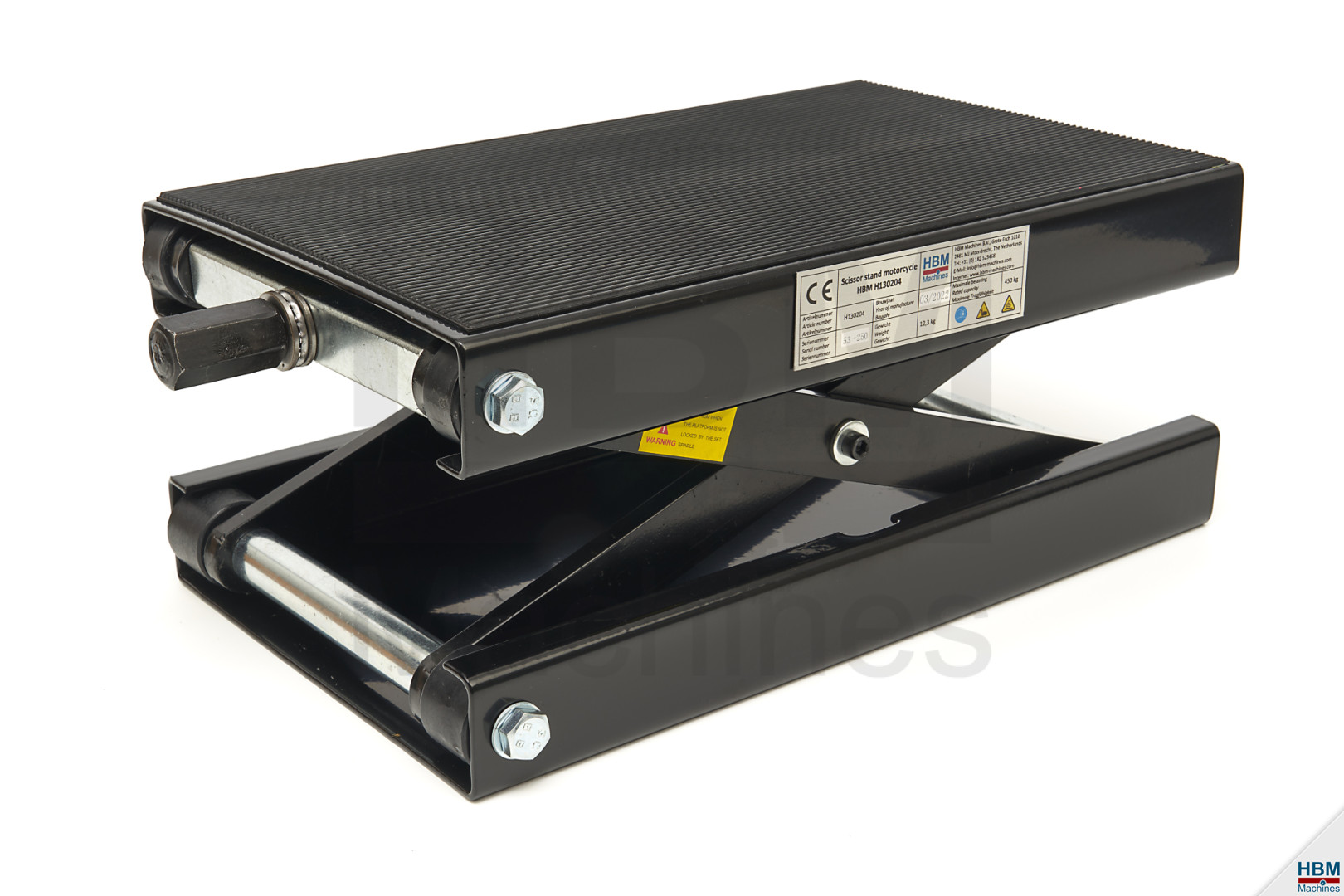 HBM Vlakke Mini Motorlift 450 kg – Zwart | HBM Machines