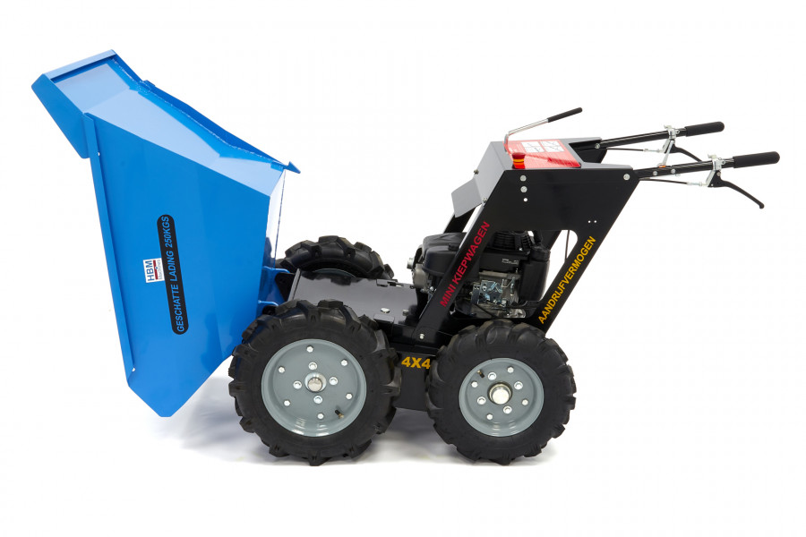 HBM 250 KG Mini Dumper met Kiepbak 5.5 PK - 196cc | HBM Machines