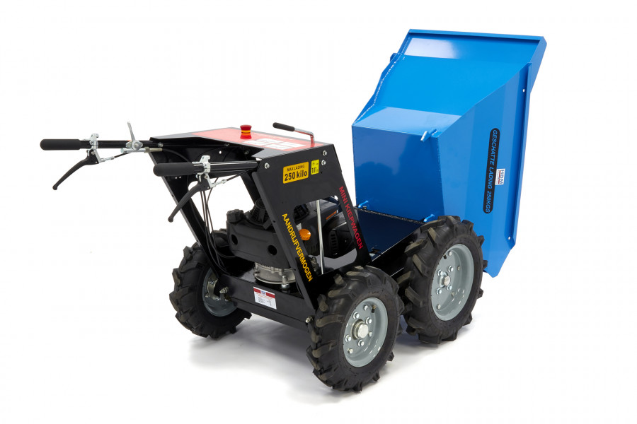 HBM 250 KG Mini Dumper met Kiepbak 5.5 PK - 196cc | HBM Machines