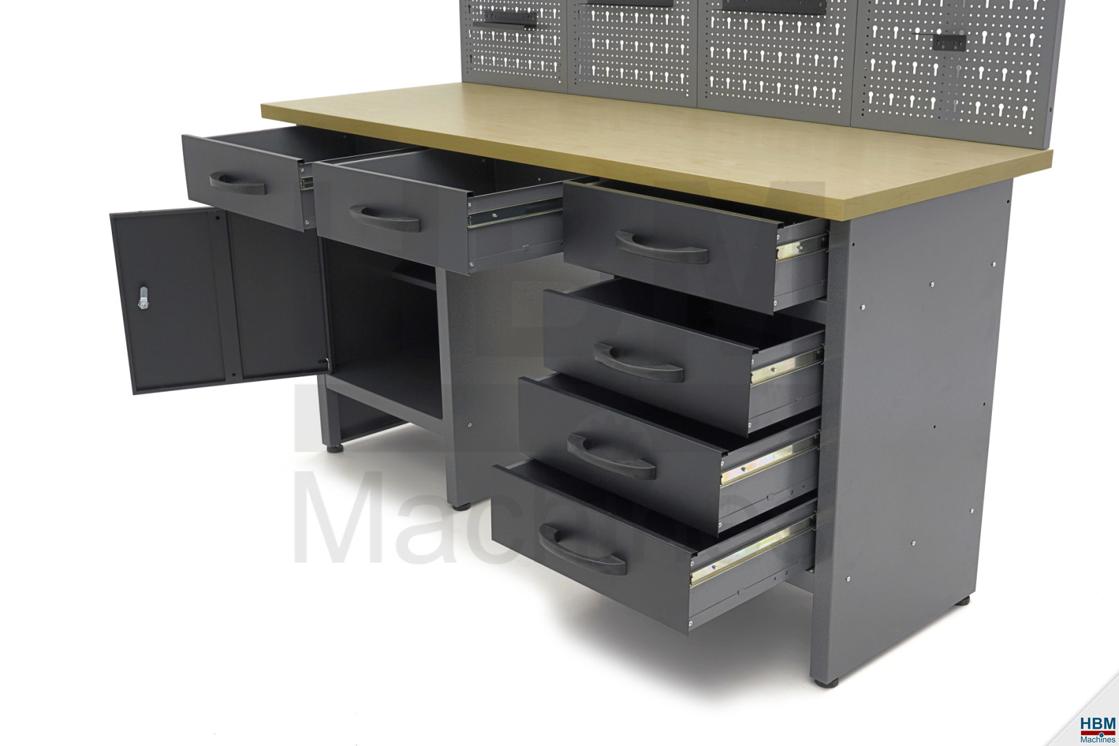 HBM werkbank met deuren 160 x 60 x 200 cm | HBM Machines