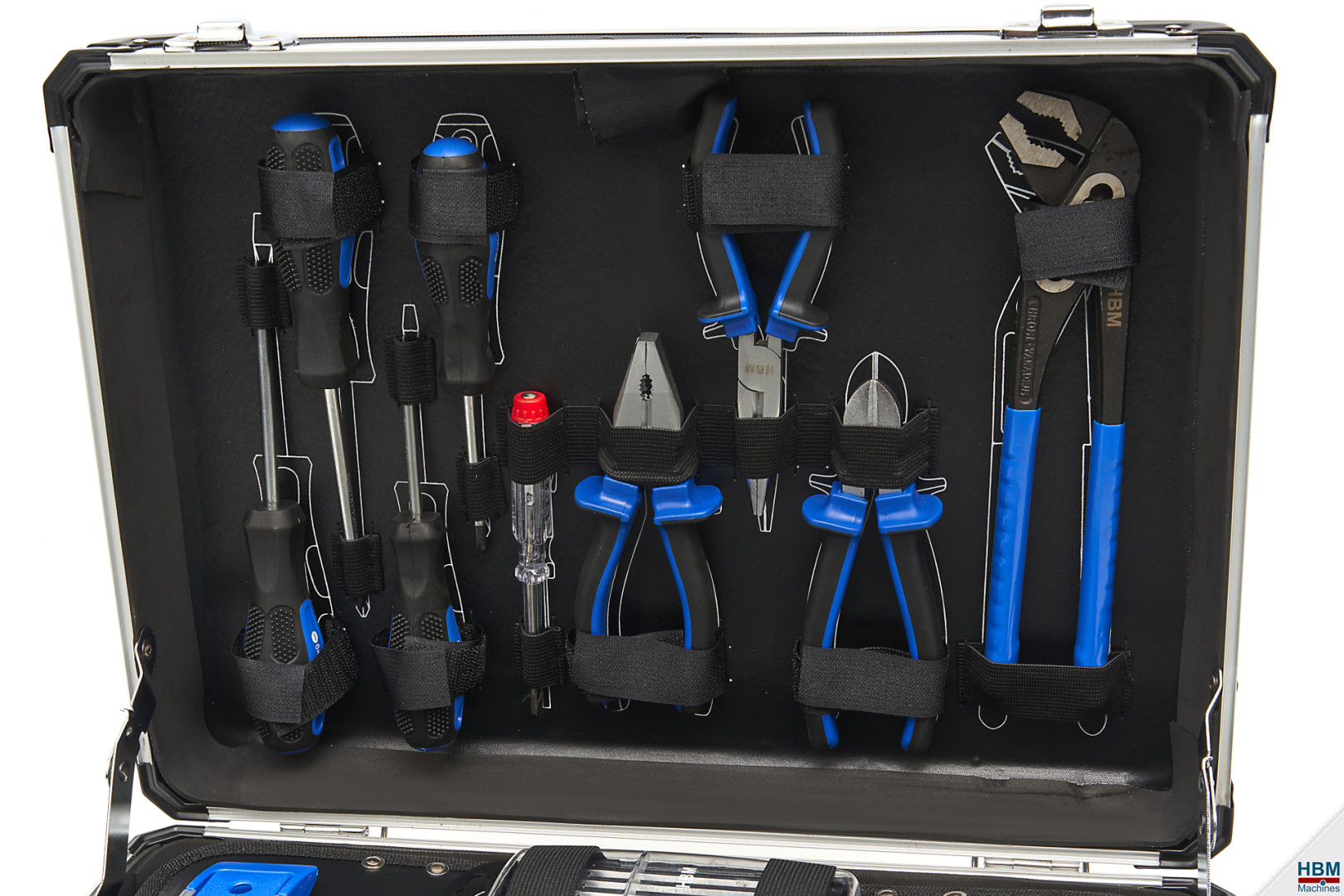 HBM gereedschapskoffer, gereedschapsset met EVA inlay 154-delig