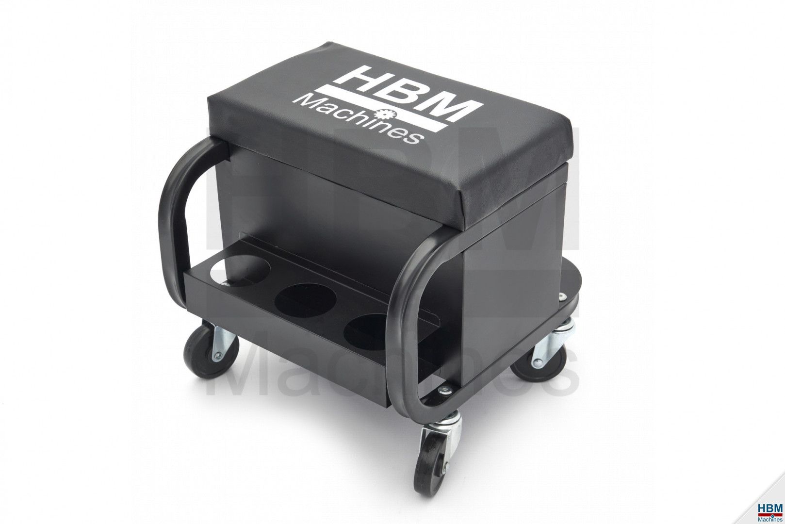 HBM professioneller, fahrbarer Werkstattstuhl, Hocker mit 3 Schubladen