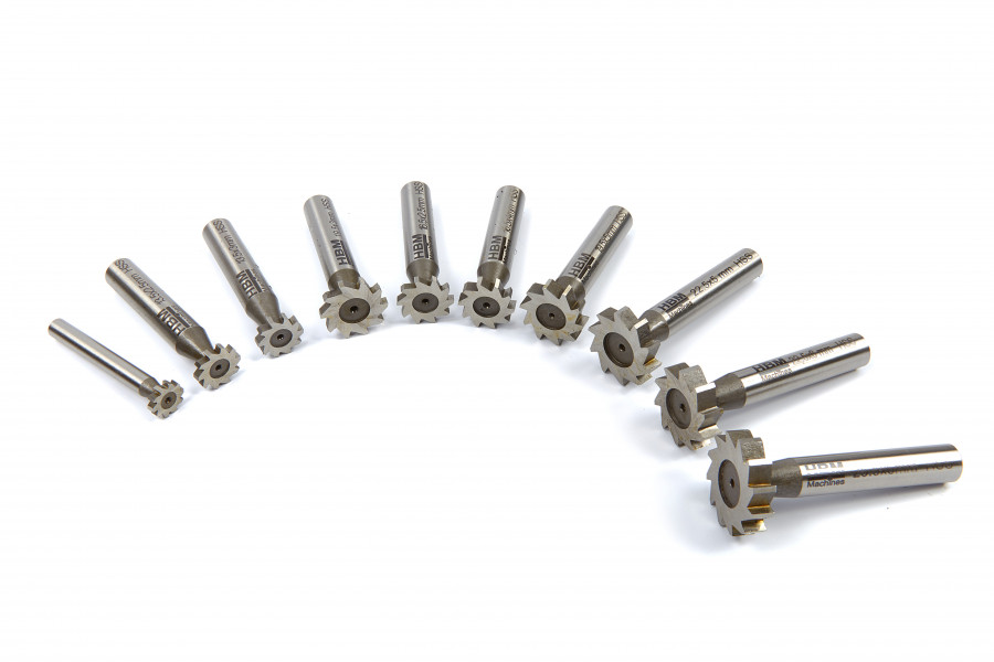HBM 10 Delige HSS M-2 T-Gleuf Frezenset | HBM Machines
