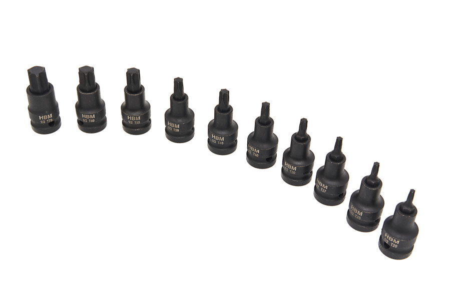 HBM Professional 1/2 Zoll Power Nuts Set Torx T20-T70 10-teilig