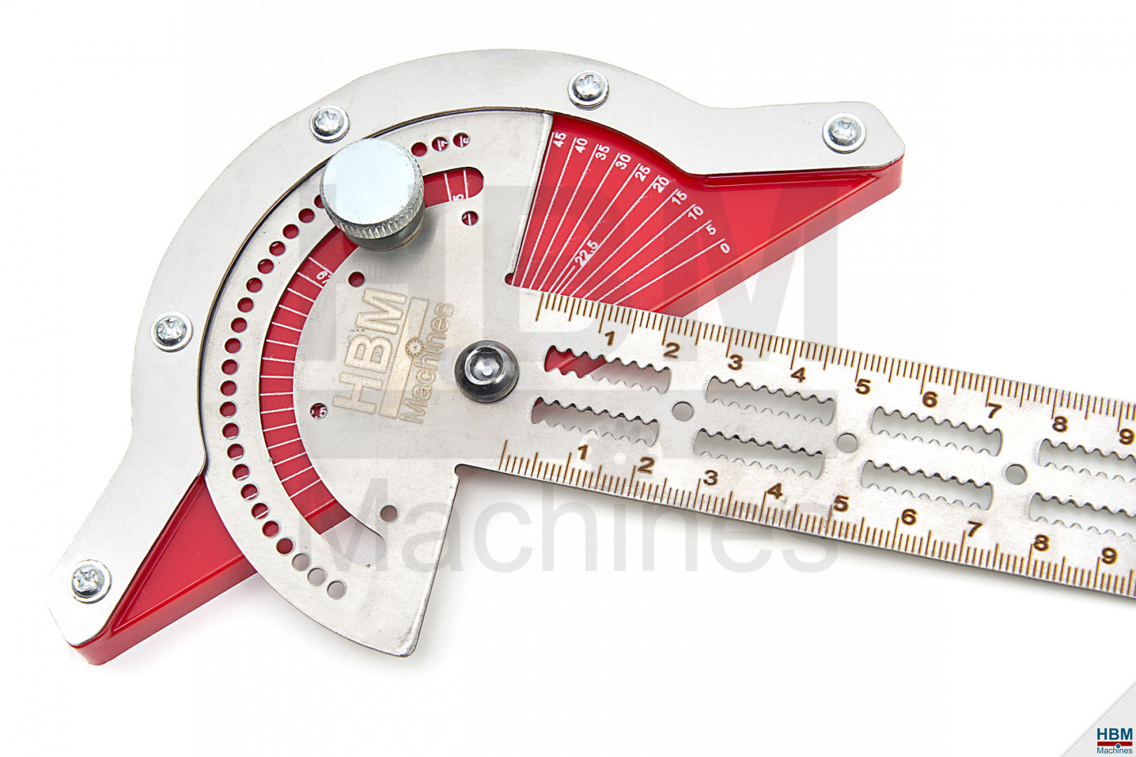 HBM professionelles 15-Zoll-/38-cm-Winkel-Lineal mit Gradbogen
