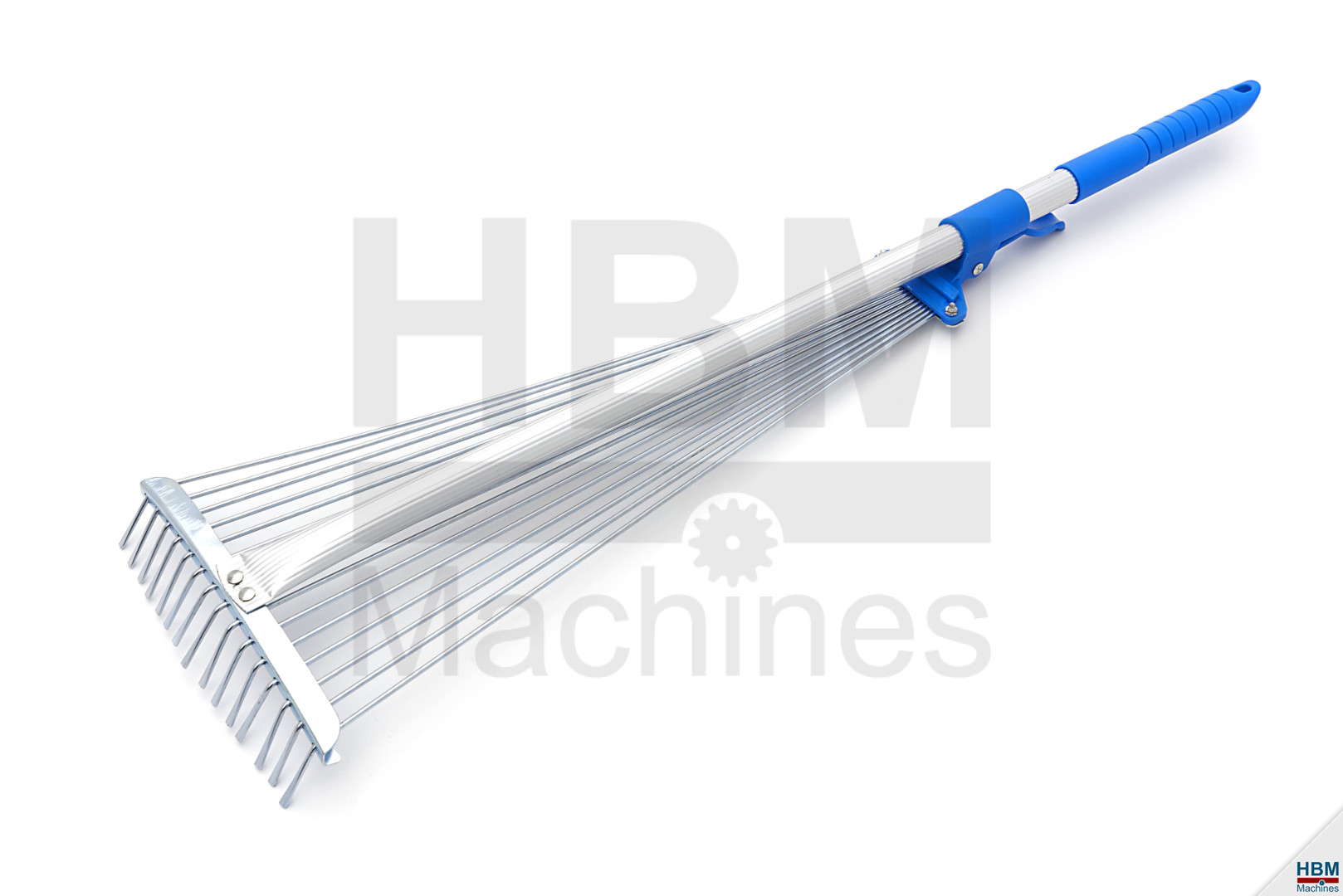 HBM Teleskop Laubrechen / Rasenrechen 74-155 cm mit 15 Zinken