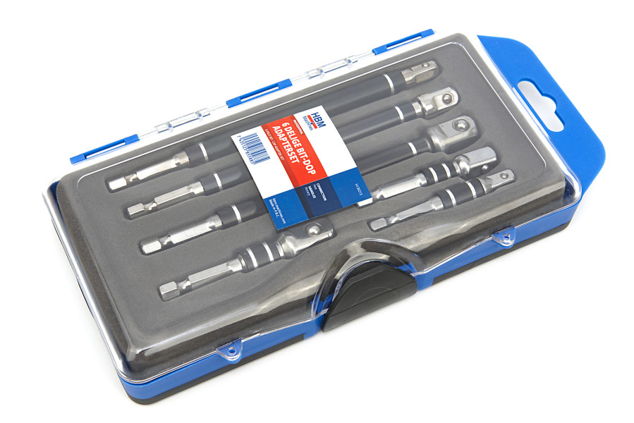 HBM Professionele 6 Delige Bit - Dop Adapterset met HEX Aansluiting en ...