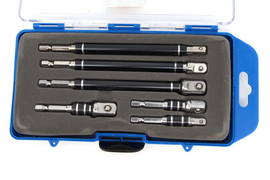 HBM Professionele 6 Delige Bit - Dop Adapterset met HEX Aansluiting en ...