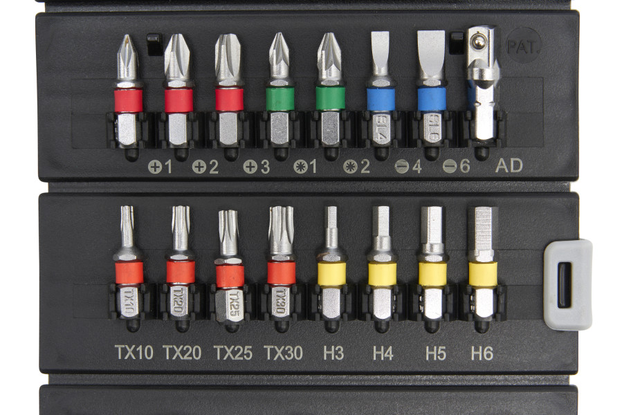 AOK 23 Delige Professionele ¼” Doppenset en Bitset met Ratel in handige ...