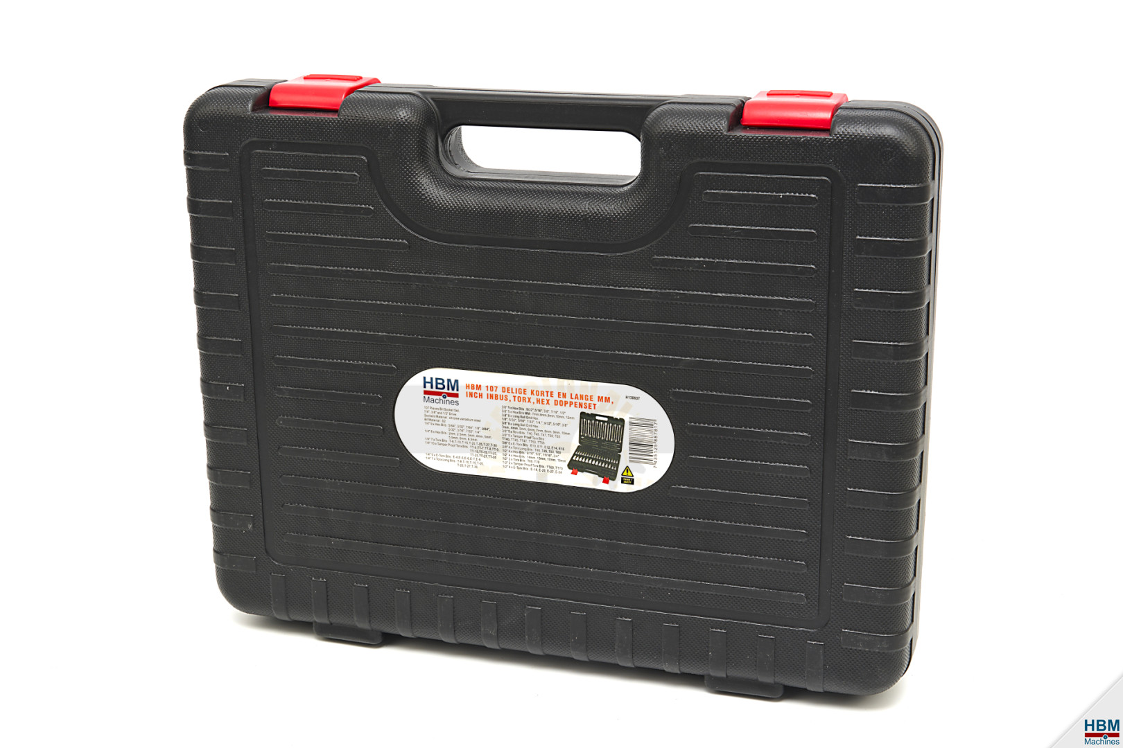 HBM 107 Delige Korte en Lange MM, INCH Inbus, Torx, Hex Doppenset