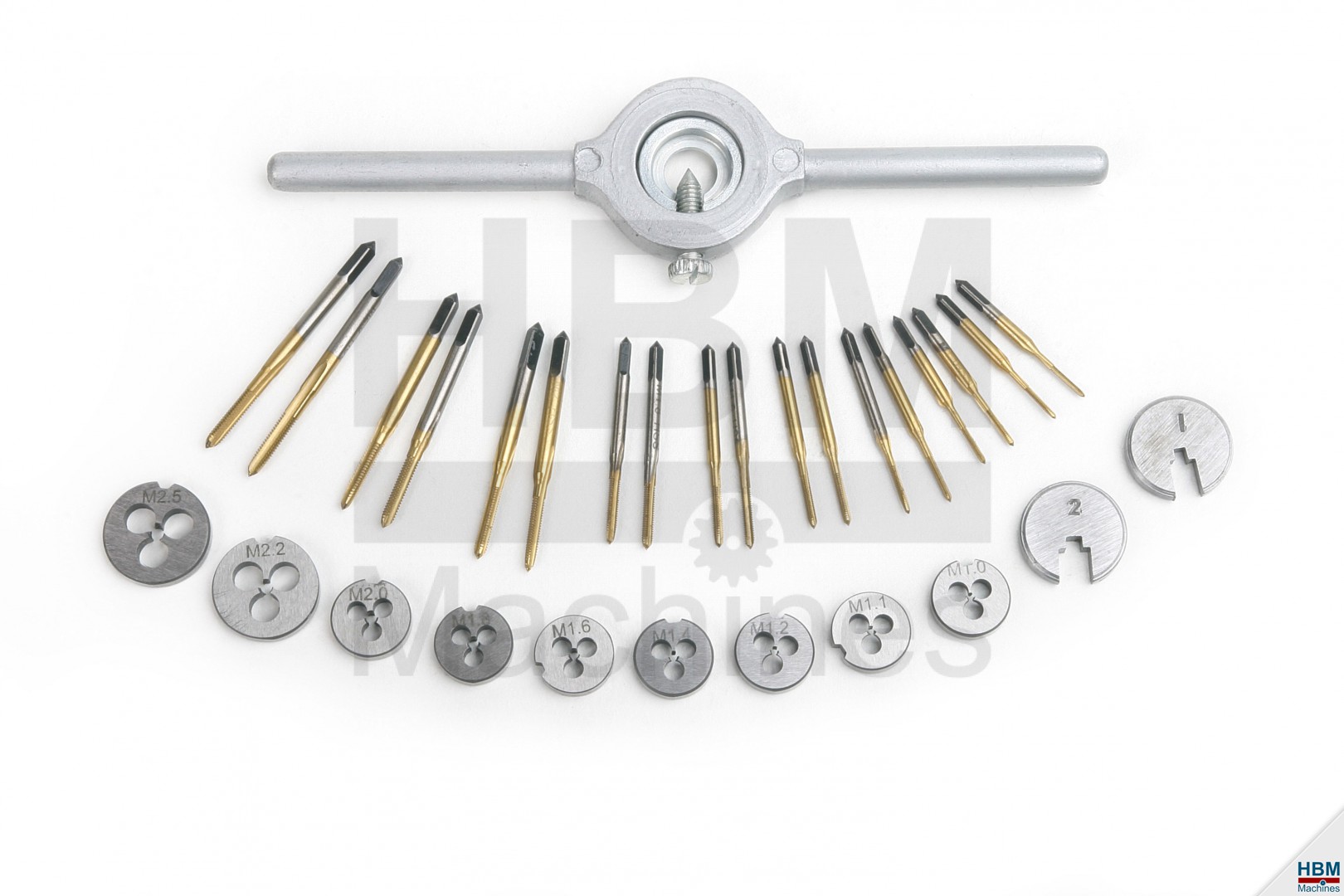HBM Jeu de taraudage et de coupe Mini TIN M1 - M2,5 | HBM Machines